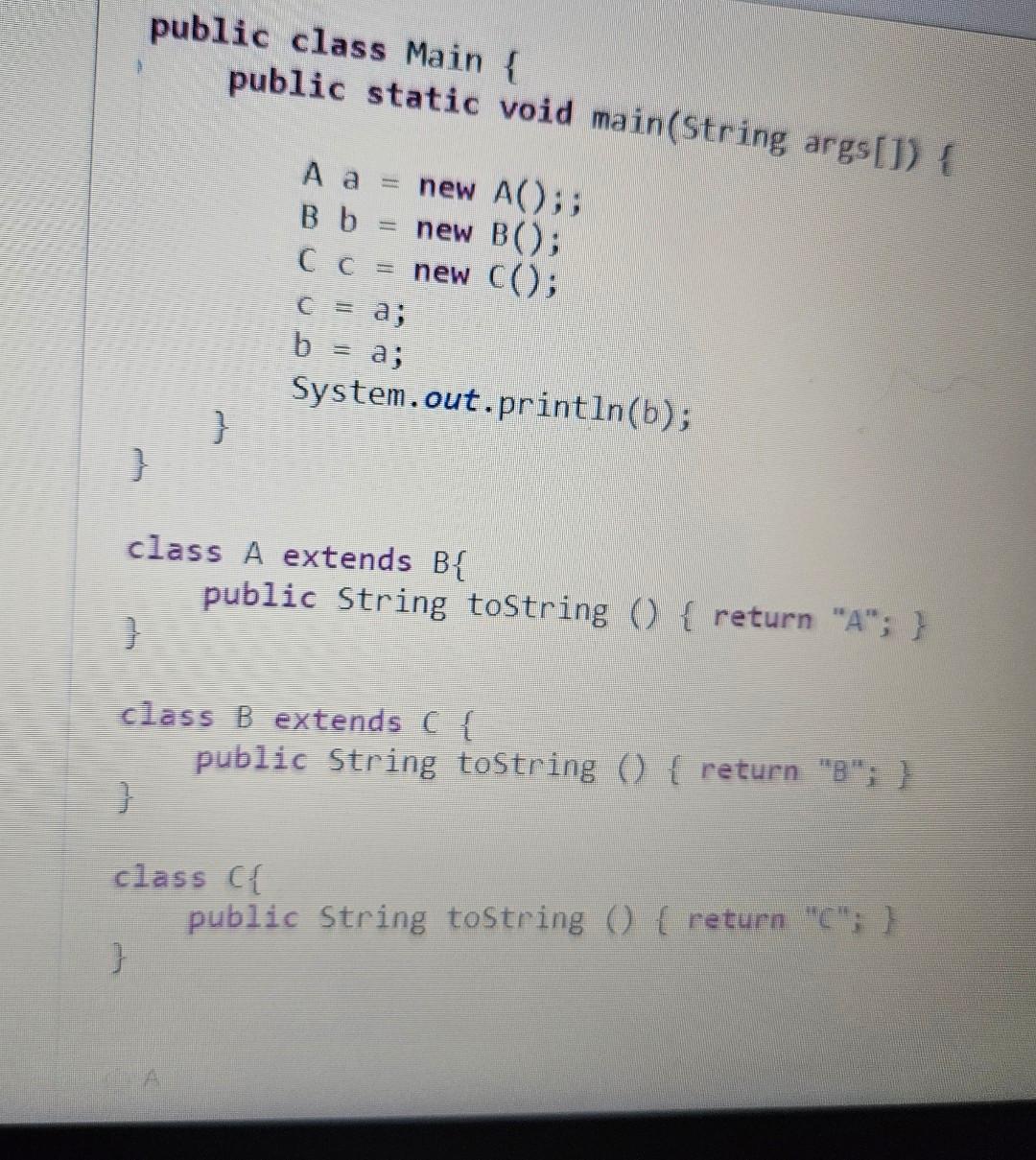 Solved What does this print in java? | Chegg.com
