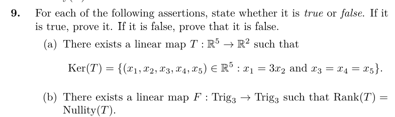 Solved 9. ﻿For each of the following assertions, state | Chegg.com