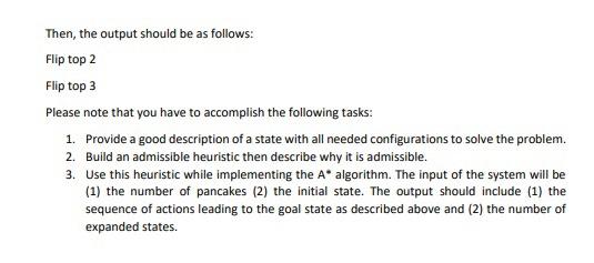 Solved Pancake Problem and A* The pancake problem is the | Chegg.com