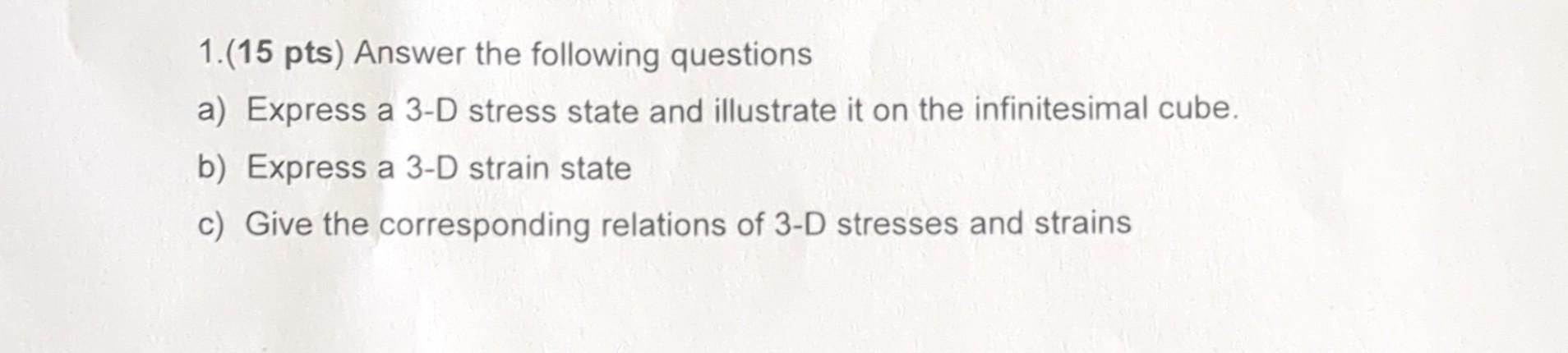 Solved 1.(15 pts) Answer the following questions a) Express | Chegg.com