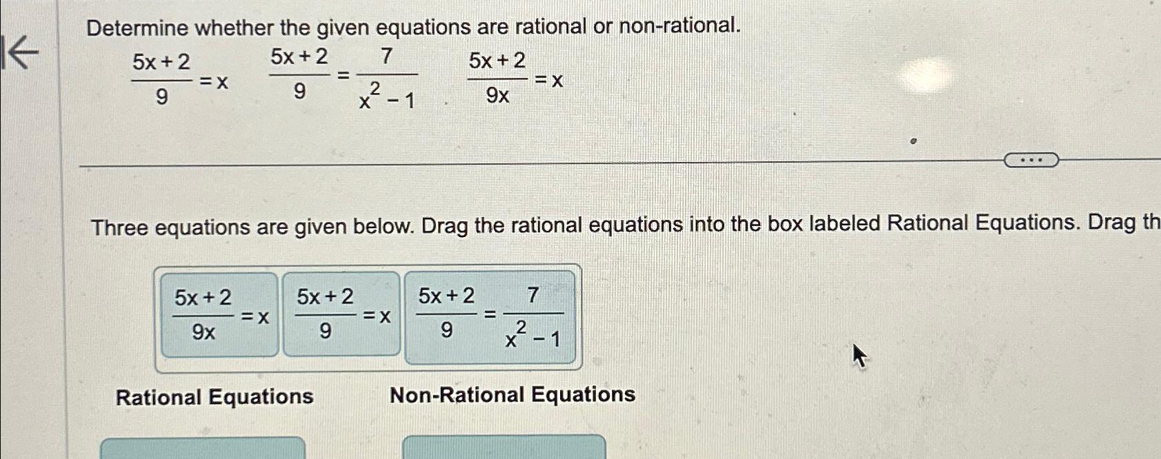 Solved Determine whether the given equations are rational or | Chegg.com