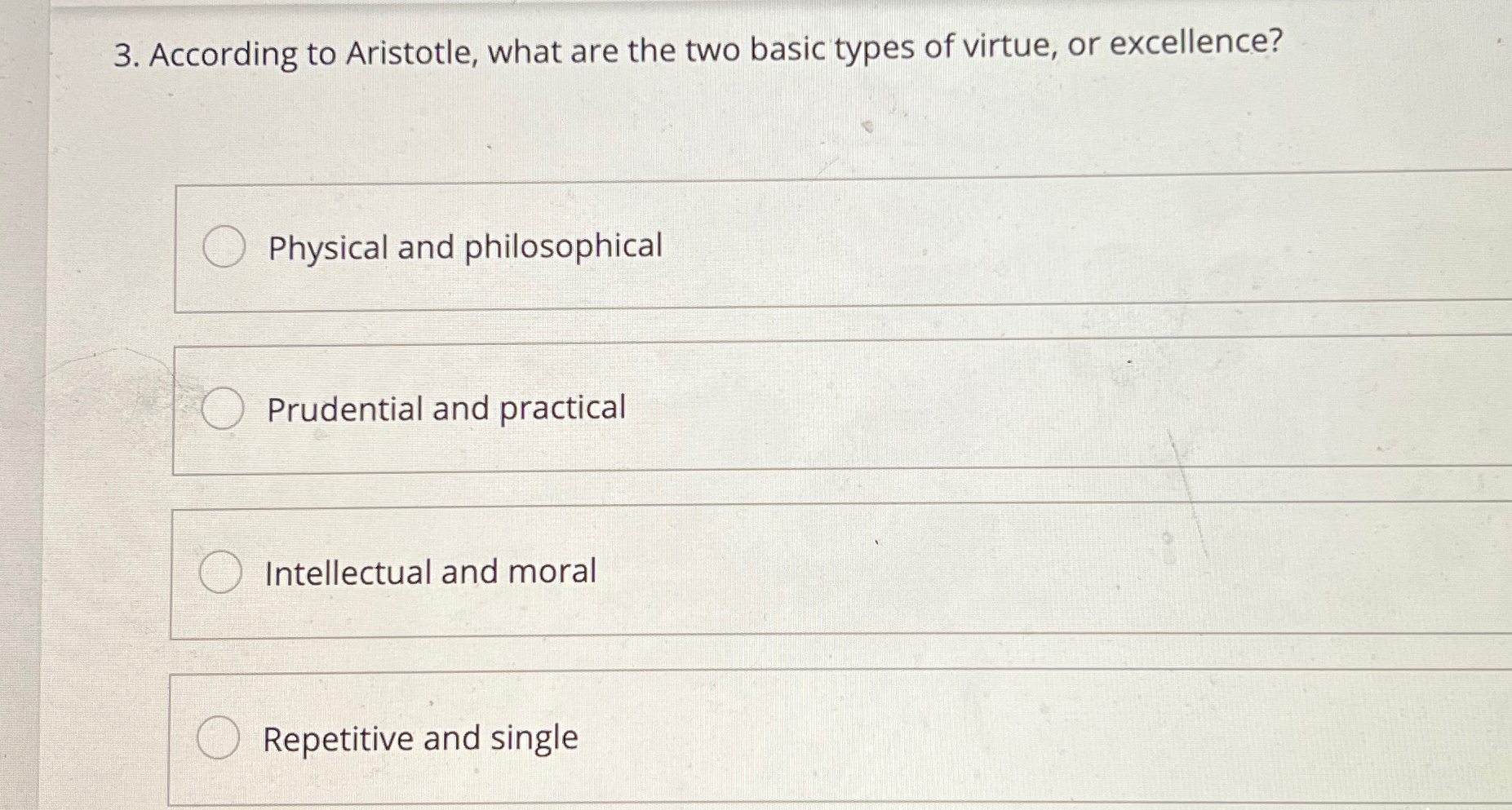 Solved According to Aristotle, what are the two basic types | Chegg.com