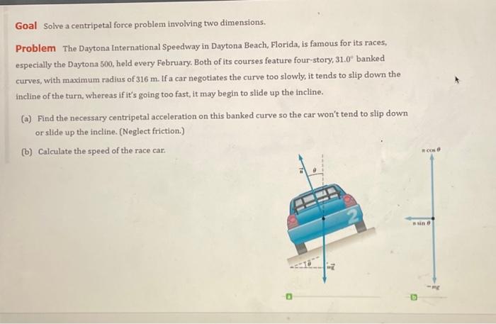 Solved Goal Solve a centripetal force problem involving two | Chegg.com