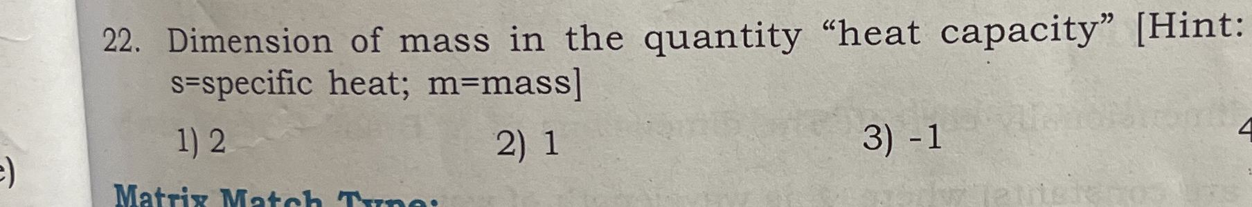 Solved Dimension of mass in the quantity "heat capacity" | Chegg.com