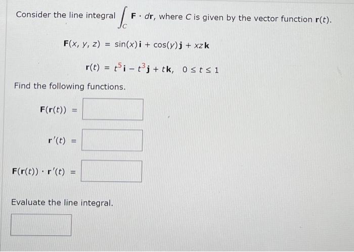 Solved Consider the line integral ∫CF⋅dr, where C is given | Chegg.com