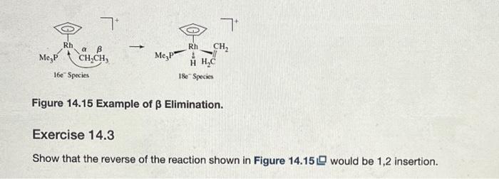 Solved Figure 14.15 Example of β Elimination. Exercise 14.3 | Chegg.com