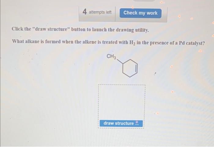 Solved 4 attempts left Check my work Click the "draw | Chegg.com