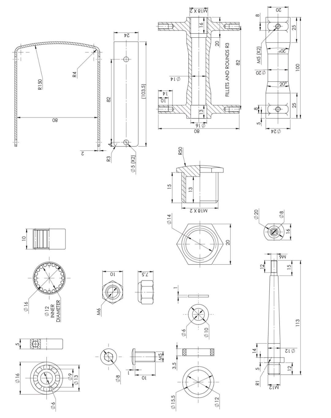 Solved The detail drawings of a number of components are | Chegg.com