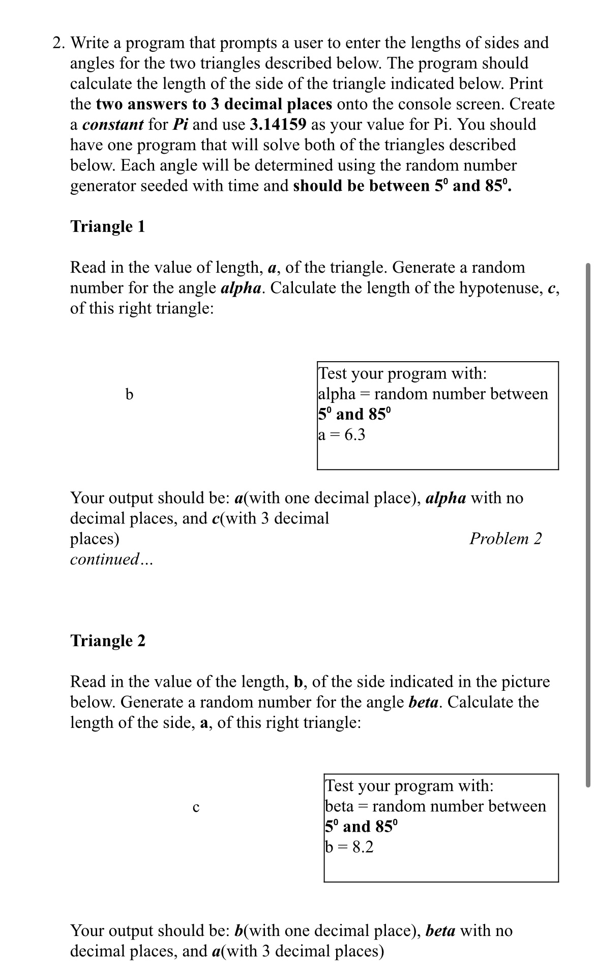 Solved Write a program that prompts a user to enter the | Chegg.com