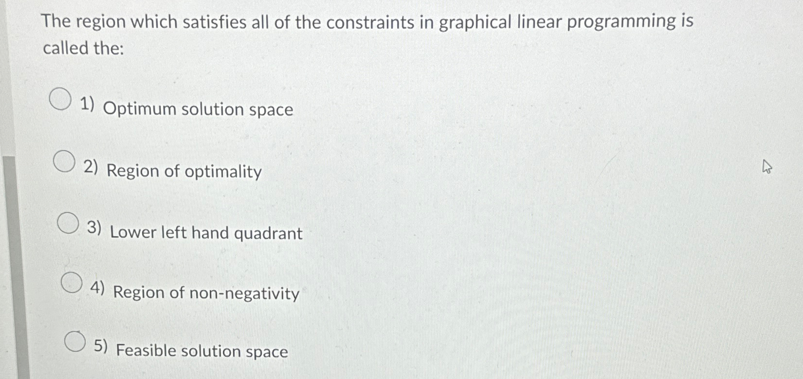 Solved The region which satisfies all of the constraints in | Chegg.com
