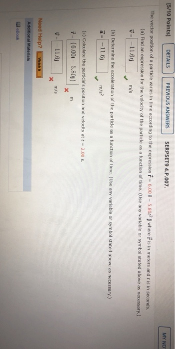 Solved [5/10 Points) DETAILS PREVIOUS ANSWERS SERPSET9 | Chegg.com Solved [5/10 Points) DETAILS PREVIOUS ANSWERS SERPSET9 | Chegg.com