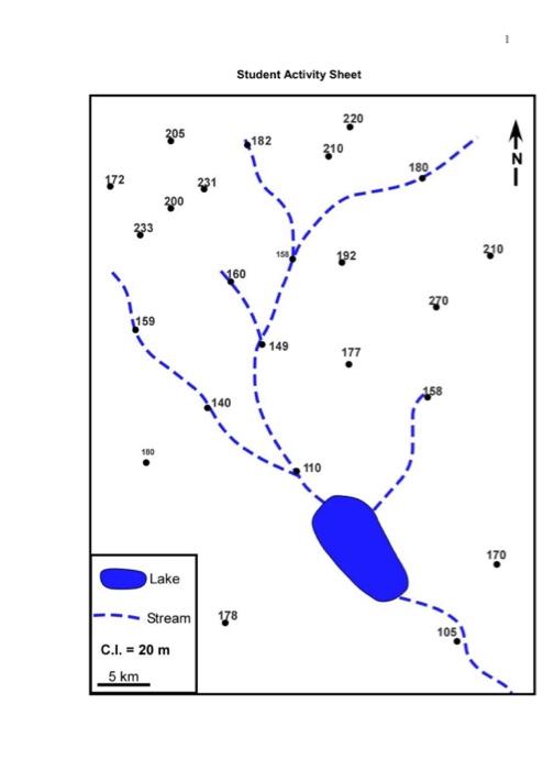 Solved vity one - contouring topographic map 1/. | Chegg.com