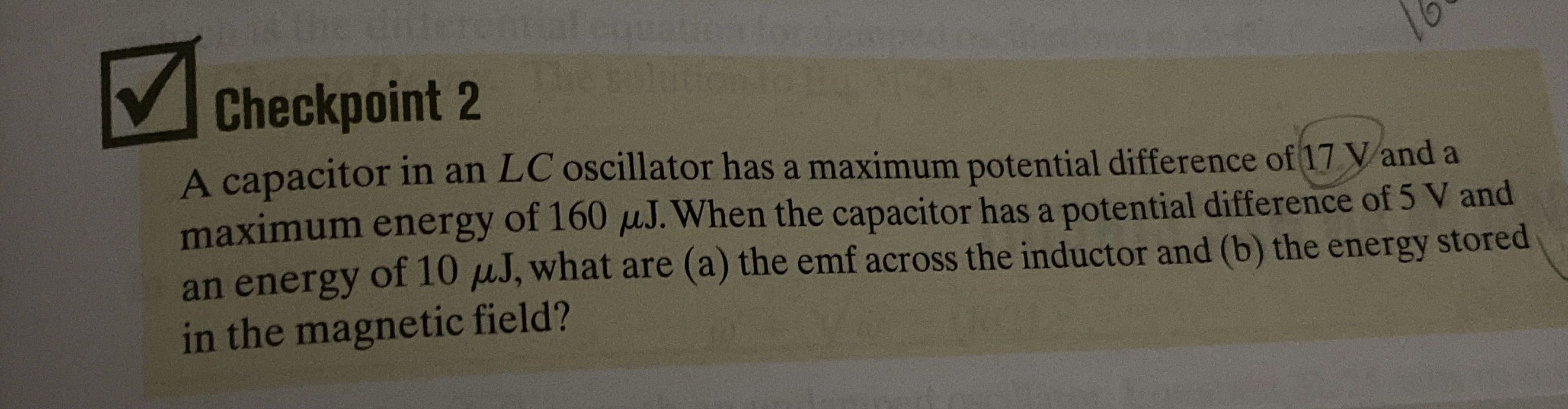 Solved Checkpoint 2A capacitor in an LC ﻿oscillator has a | Chegg.com