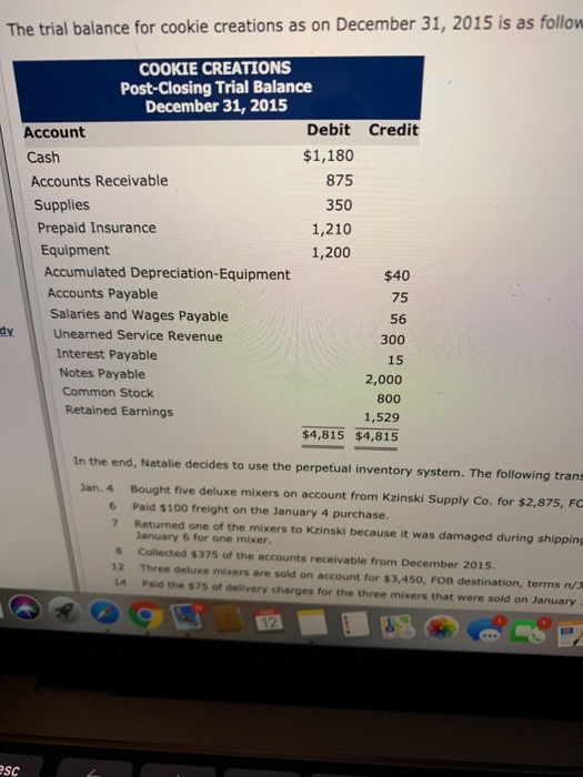Solved Continuing Cookie Chronicle 05 b1-b2, c, dl-d2, e-f | Chegg.com