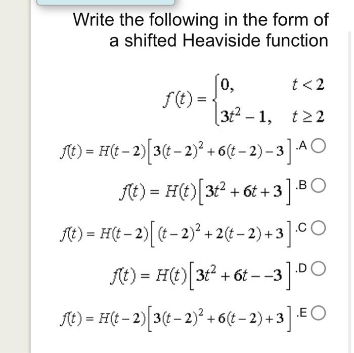 Solved Write the following in the form of a shifted | Chegg.com