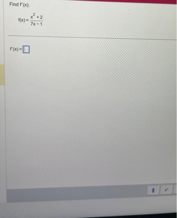Solved Find \\( f^{\\prime}(x) \\). \\[ | Chegg.com