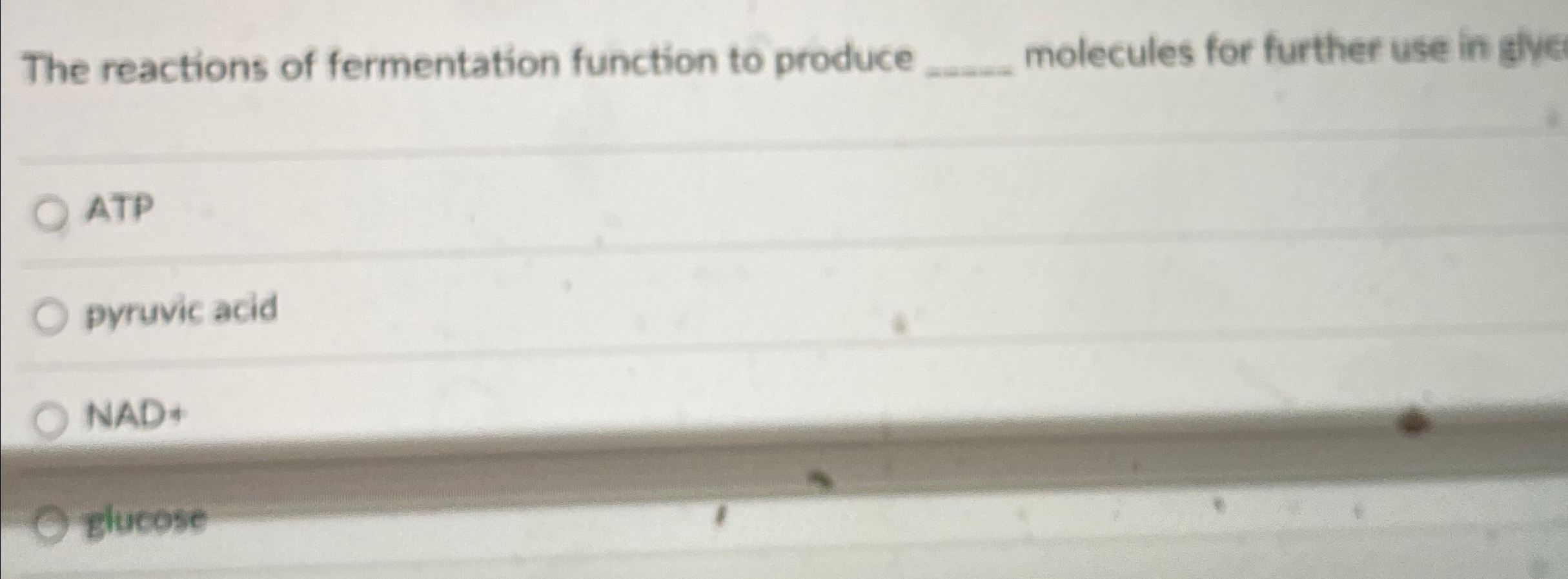 Solved The reactions of fermentation function to produce q, | Chegg.com