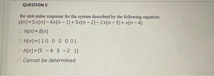 Solved For the system described by Difference equation model | Chegg.com