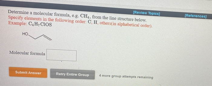Solved [Review Topics] Determine a molecular formula, e.g. | Chegg.com