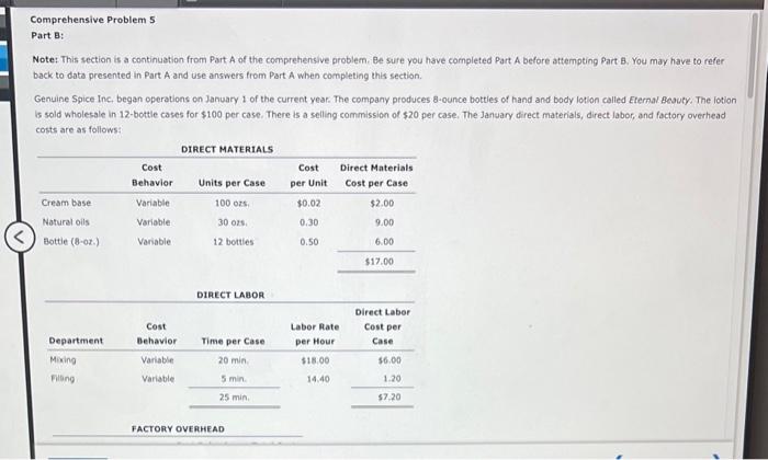 Comprehensive Problem 5 Part A: Note: You must | Chegg.com