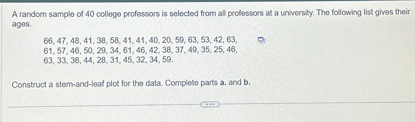 Solved A random sample of 40 ﻿college professors is selected | Chegg.com