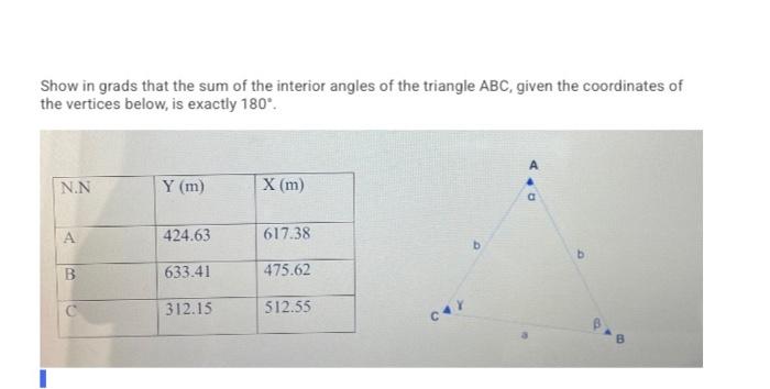 Solved Show in grads that the sum of the interior angles of | Chegg.com