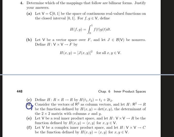 Solved only (d) be needed4. Determine which of the mappings | Chegg.com