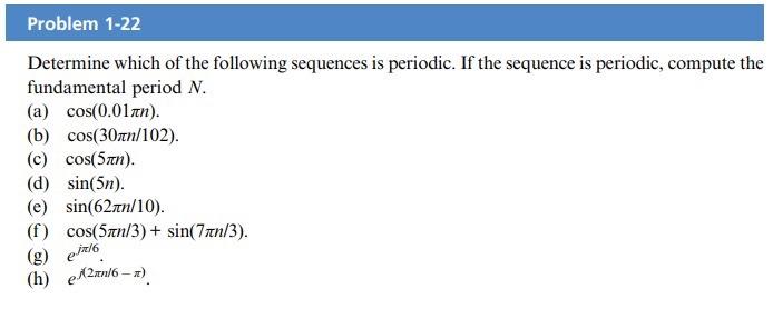 Problem 1-22 Determine which of the following | Chegg.com