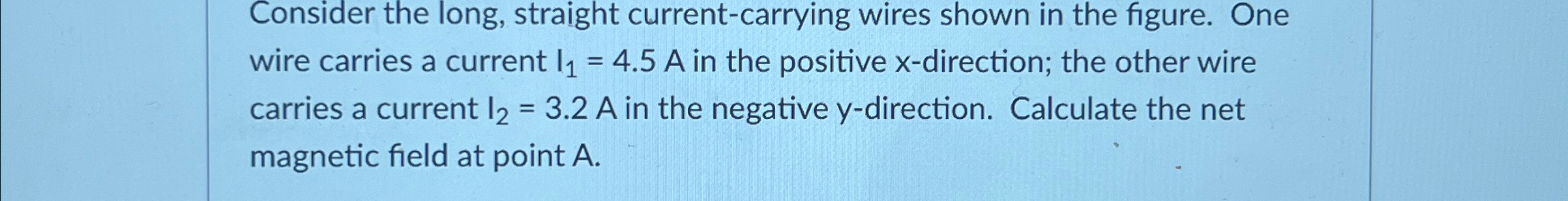 Solved Consider the long, straight current-carrying wires | Chegg.com