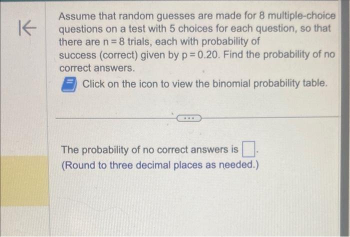 Solved Assume that random guesses are made for 8 | Chegg.com