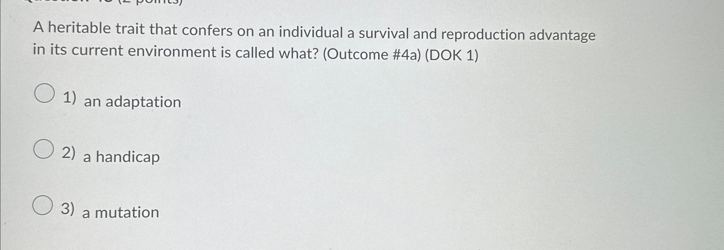 Solved A heritable trait that confers on an individual a | Chegg.com