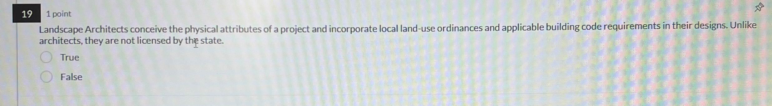Solved 191 ﻿pointLandscape Architects conceive the physical | Chegg.com