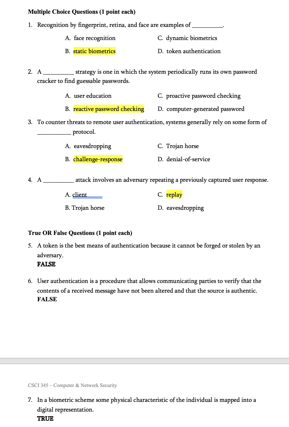 Solved Multiple Choice Questions (1 ﻿point each)Recognition | Chegg.com