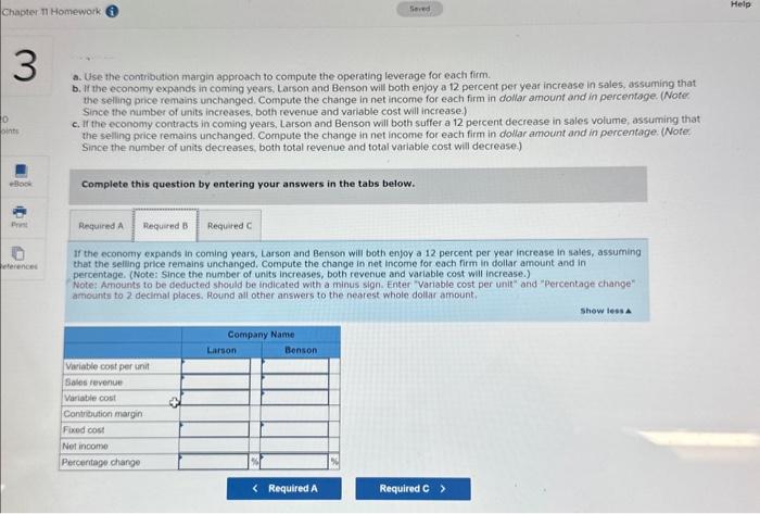 Solved Chapter 11 Homework 3 Arnold Vimka is a venture | Chegg.com