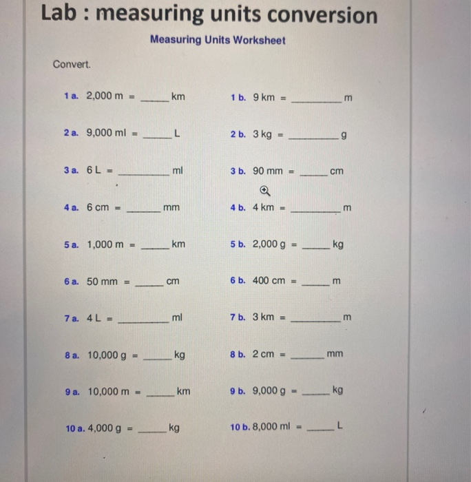 Solved Lab Measuring Units Conversion Measuring Units Chegg Solved Lab Measuring Units Conversion Measuring Units Chegg