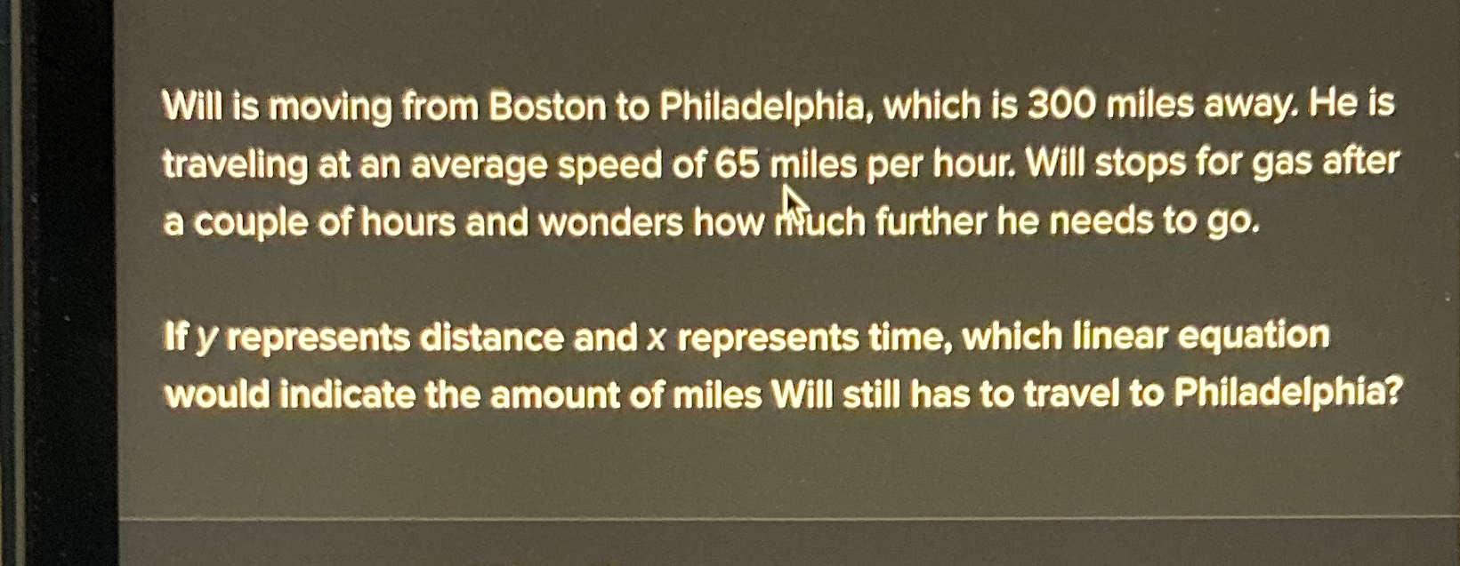 Solved Will is moving from Boston to Philadelphia, which is | Chegg.com