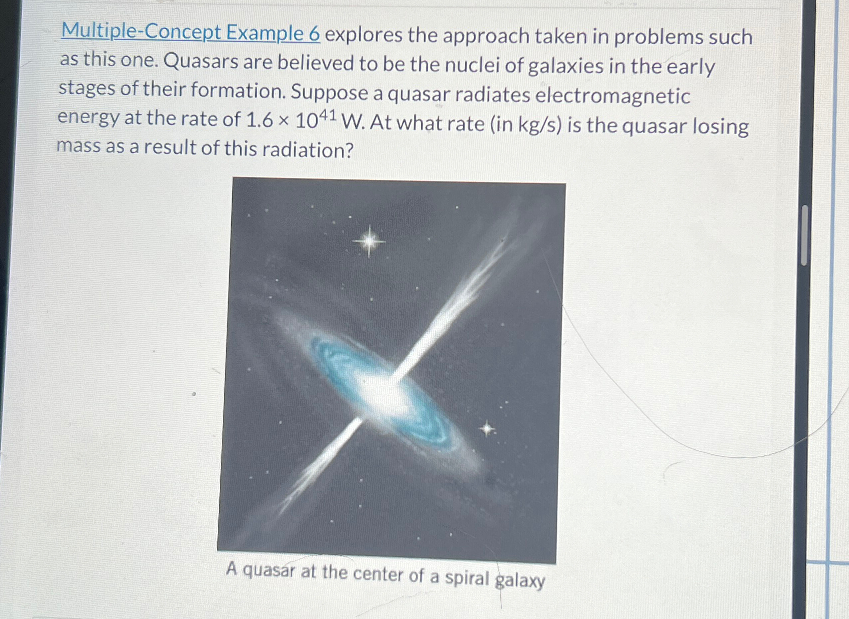 Solved Multiple-Concept Example 6 ﻿explores the approach | Chegg.com