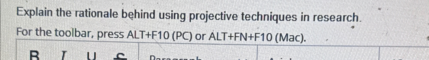 Solved Explain the rationale behind using projective | Chegg.com
