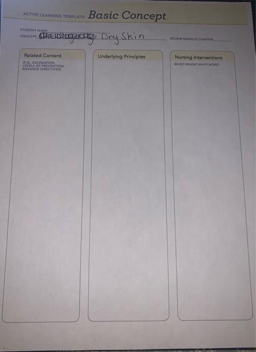 Solved ACTIVE LEARNING TEMPLATE Basic Concept concin | Chegg.com