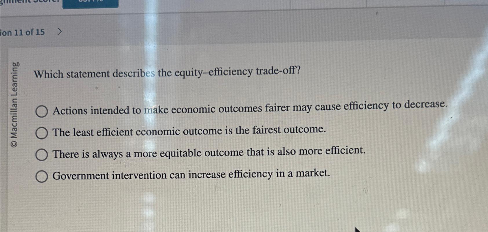 Solved on 11 ﻿of 15Which statement describes the | Chegg.com