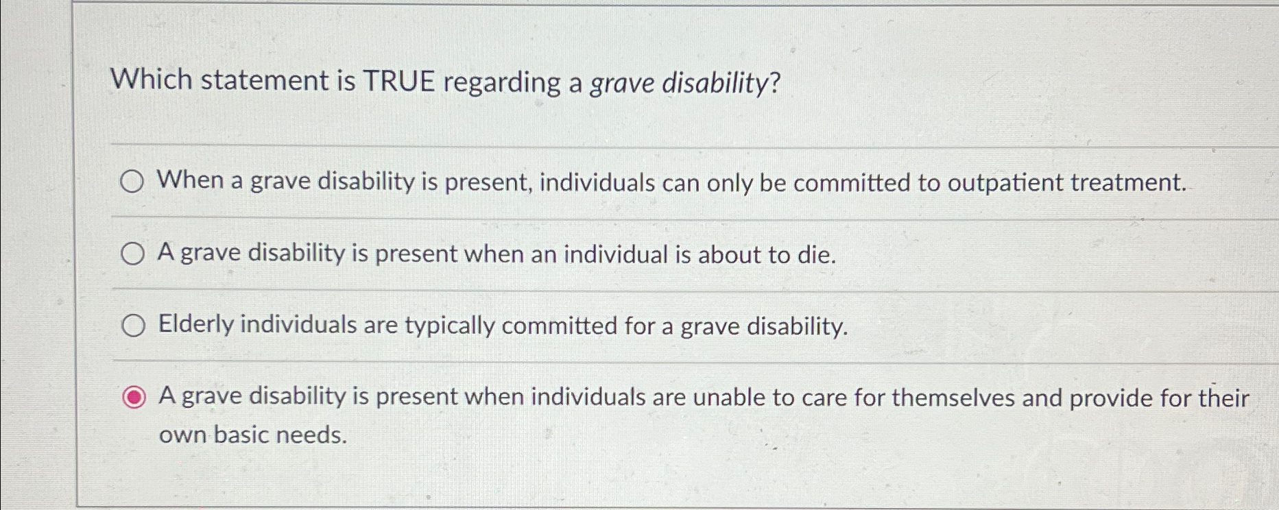 Solved Which statement is TRUE regarding a grave | Chegg.com