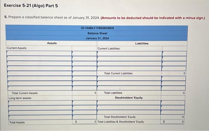 Required information Exercise 5-21 (Algo) Complete | Chegg.com