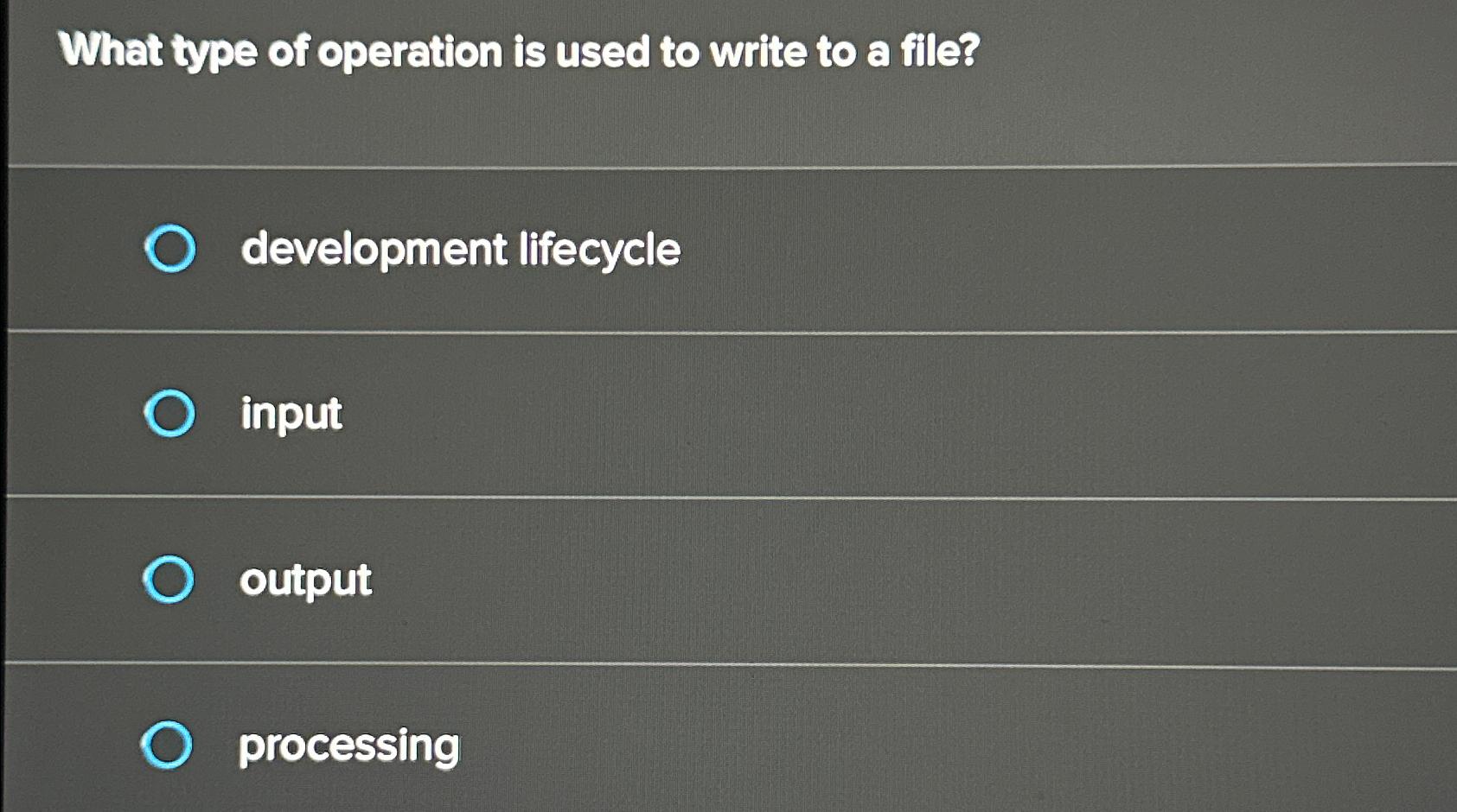 Solved What type of operation is used to write to a | Chegg.com