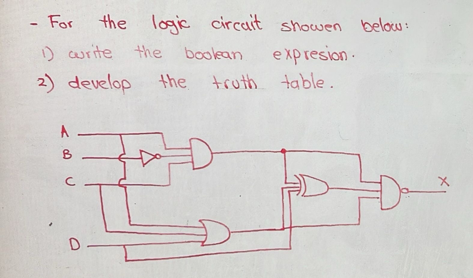 Solved For The Logic Circait Showen Belowwrite The Boolean 3087