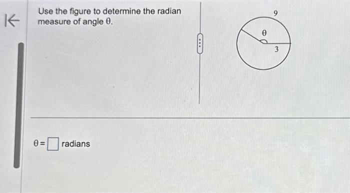 Solved Use the figure to determine the radian measure of | Chegg.com