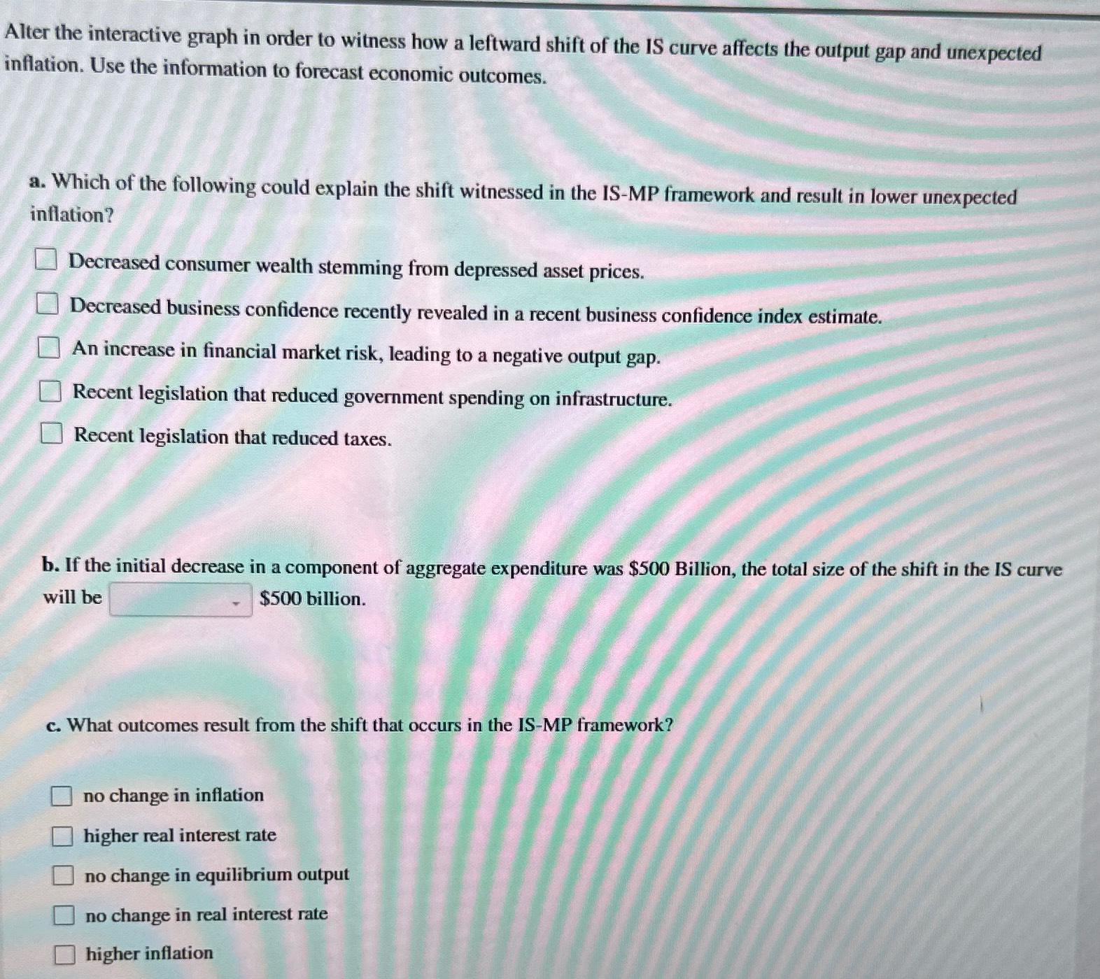 Solved Alter the interactive graph in order to witness how a | Chegg.com