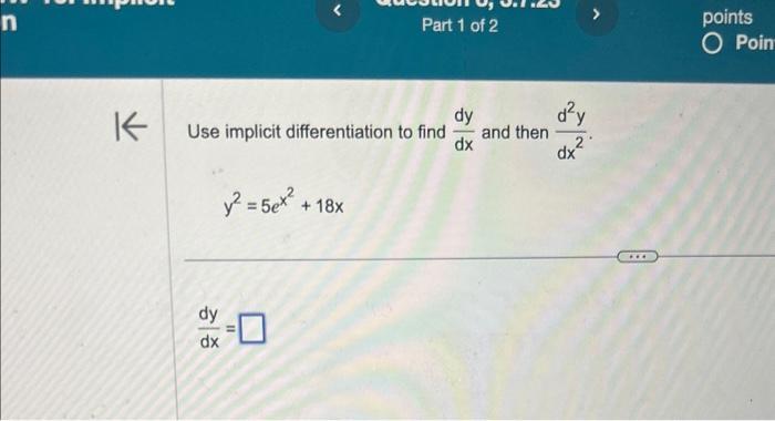 Solved Use implicit differentiation to find dxdy and then | Chegg.com