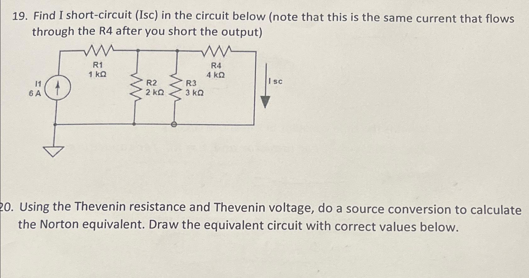 Solved Find I short-circuit (Isc) ﻿in the circuit below | Chegg.com