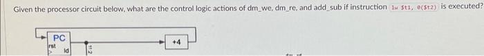 Solved rect Question 1 Given the processor circuit below, | Chegg.com