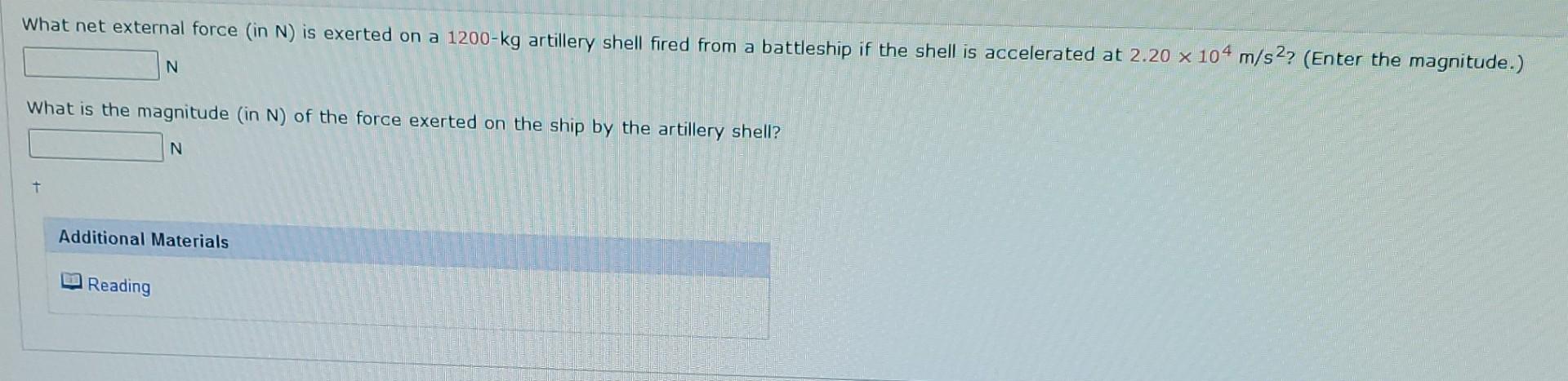 Solved What net external force (in N ) is exerted on a | Chegg.com